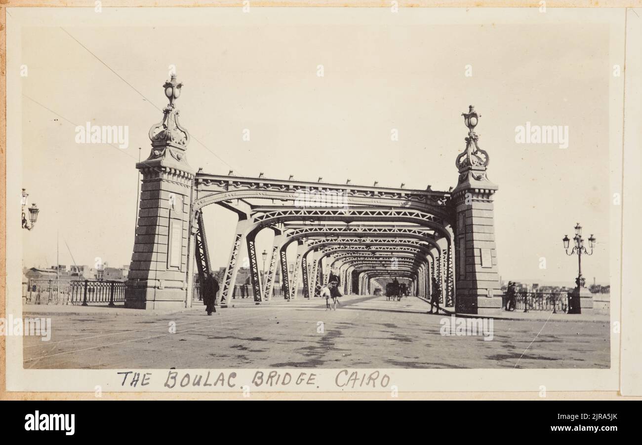 The Boulac Bridge, Cairo. From the album: Photograph album of Major J.M ...
