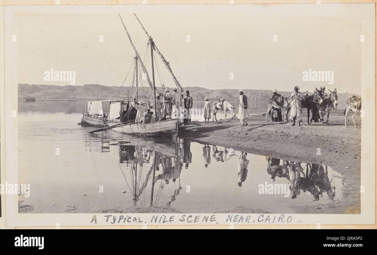 A typical Nile scene, near Cairo. From the album: Photograph album of ...