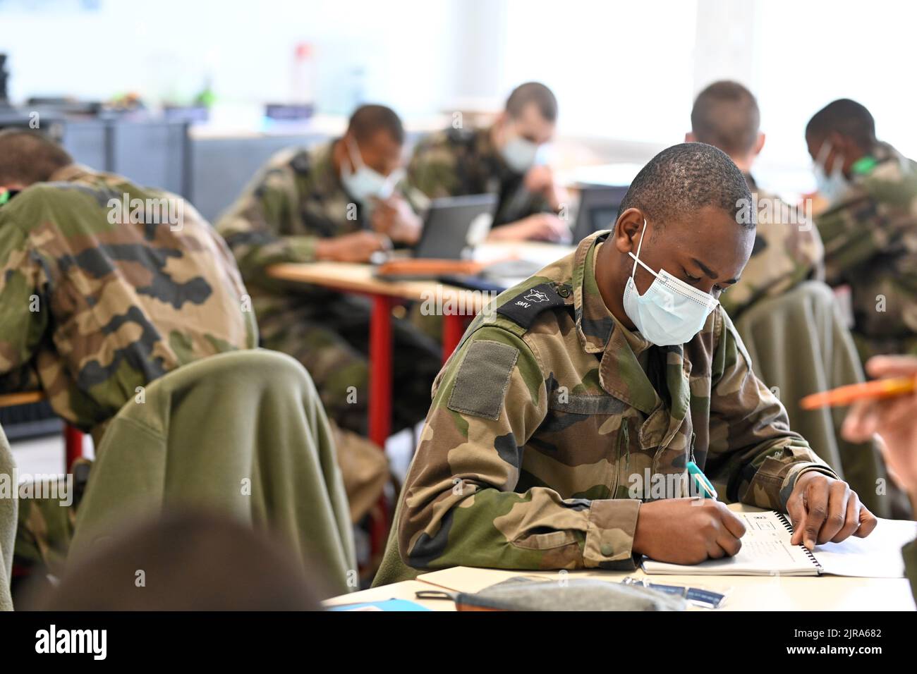 Amberieu-en-Bugey (central-eastern France): trainees of the Voluntary ...