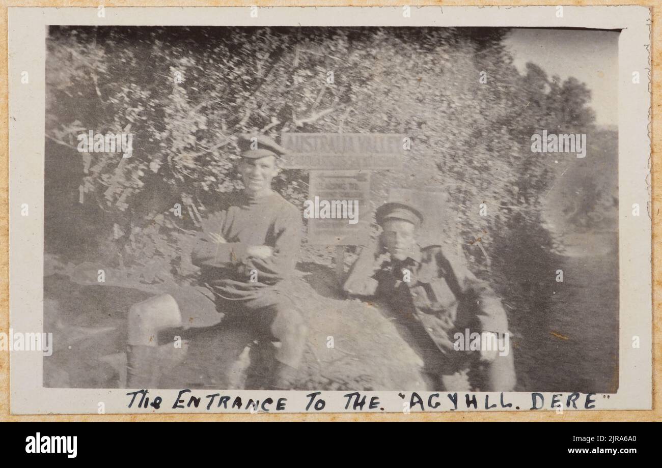 The entrance to the 'Agyhll Dere'. From the album: Photograph album of ...