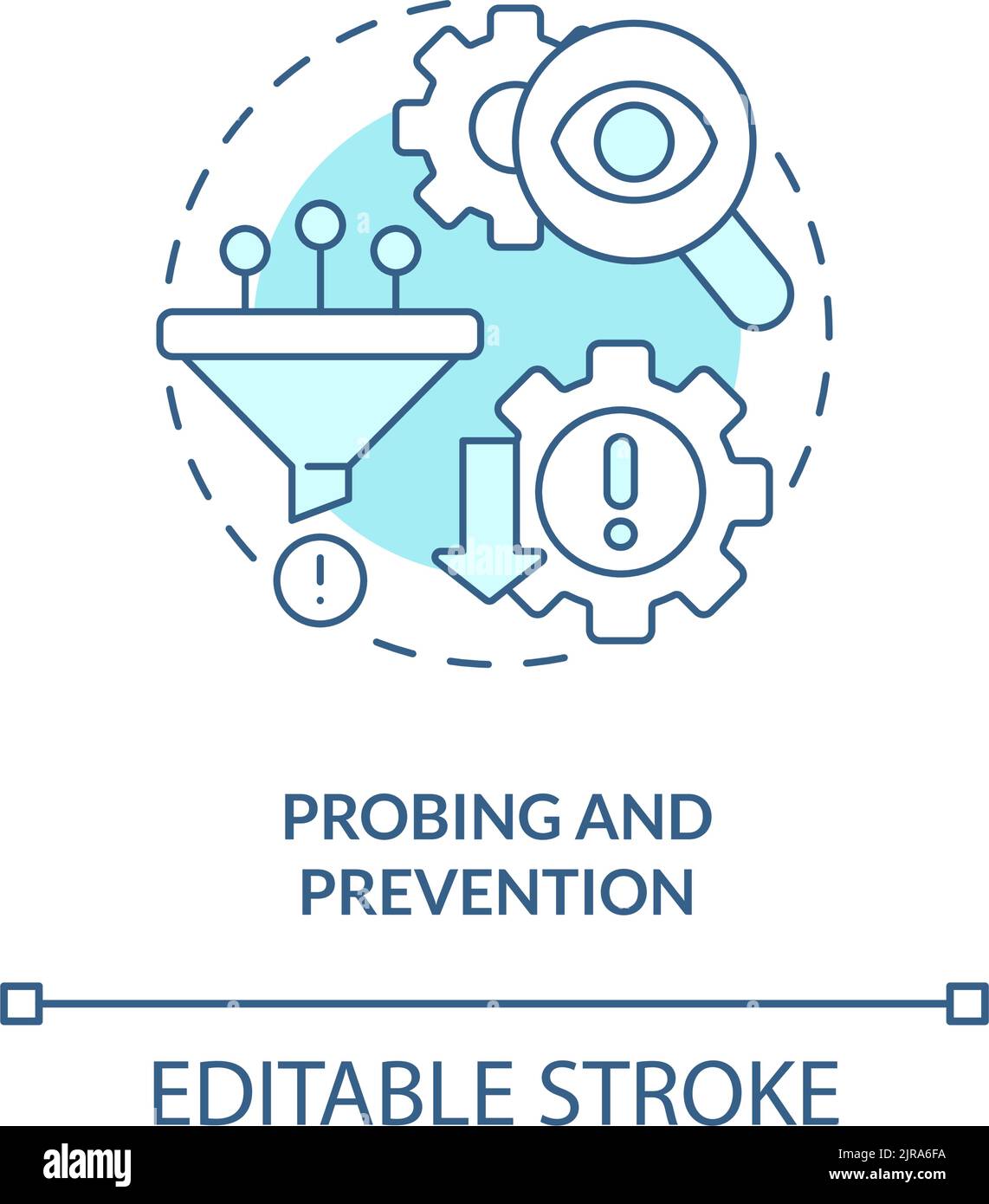 Probing and prevention turquoise concept icon Stock Vector Image & Art ...
