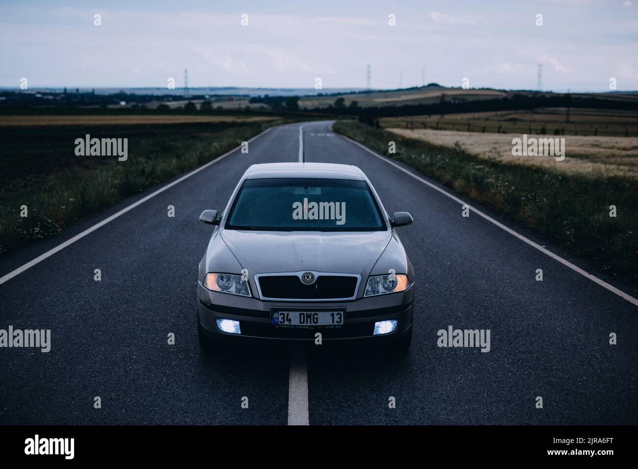 A gray Skoda Octavia on the road in Istanbul, Turkey Stock Photo - Alamy