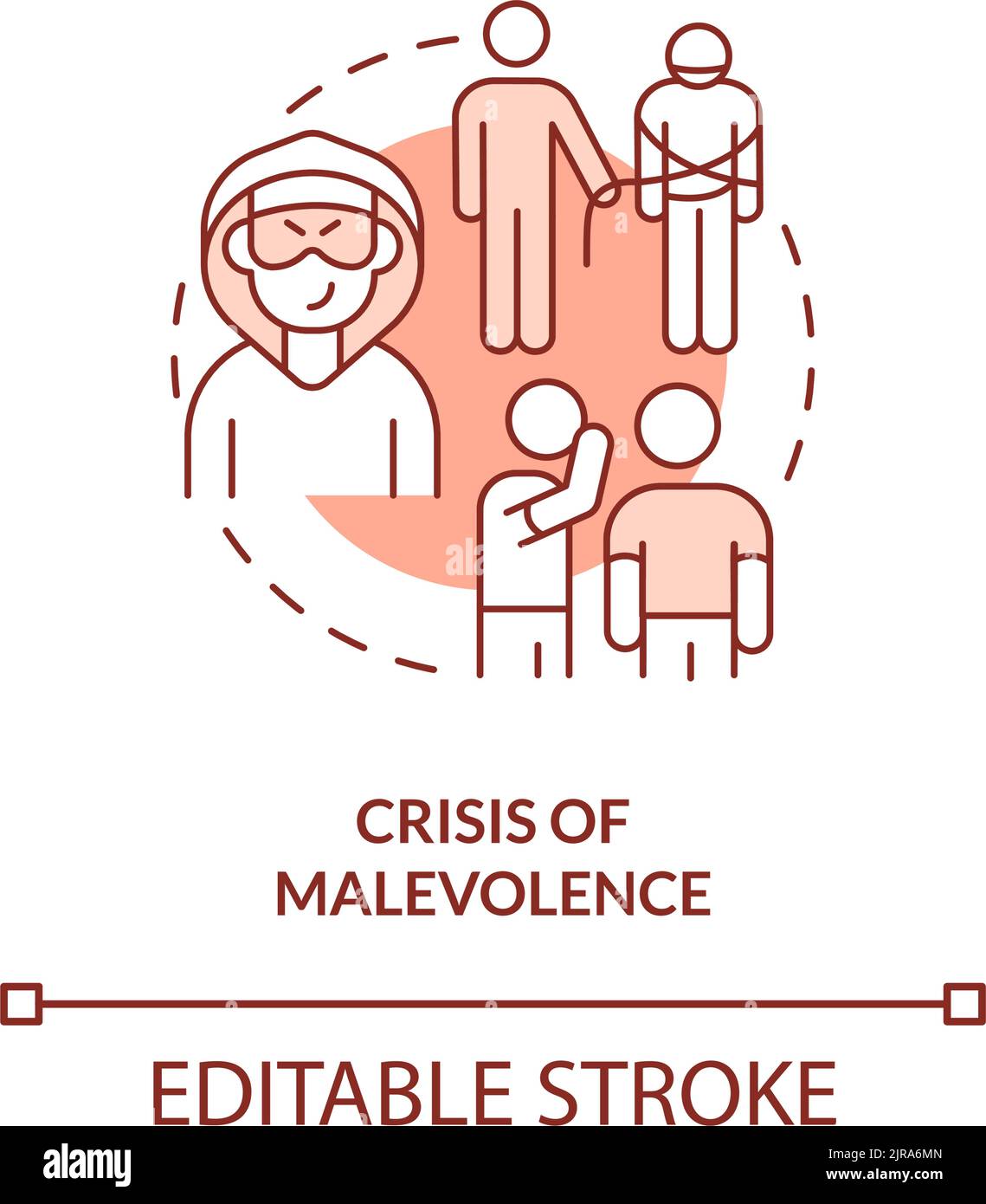 Crisis of malevolence red concept icon Stock Vector Image & Art - Alamy