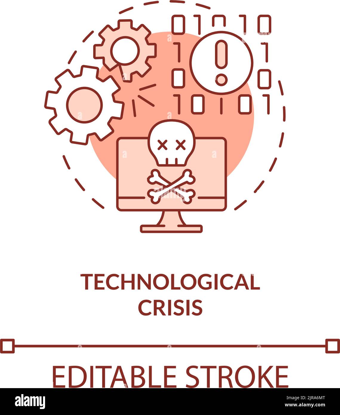 Technological crisis red concept icon Stock Vector Image & Art - Alamy