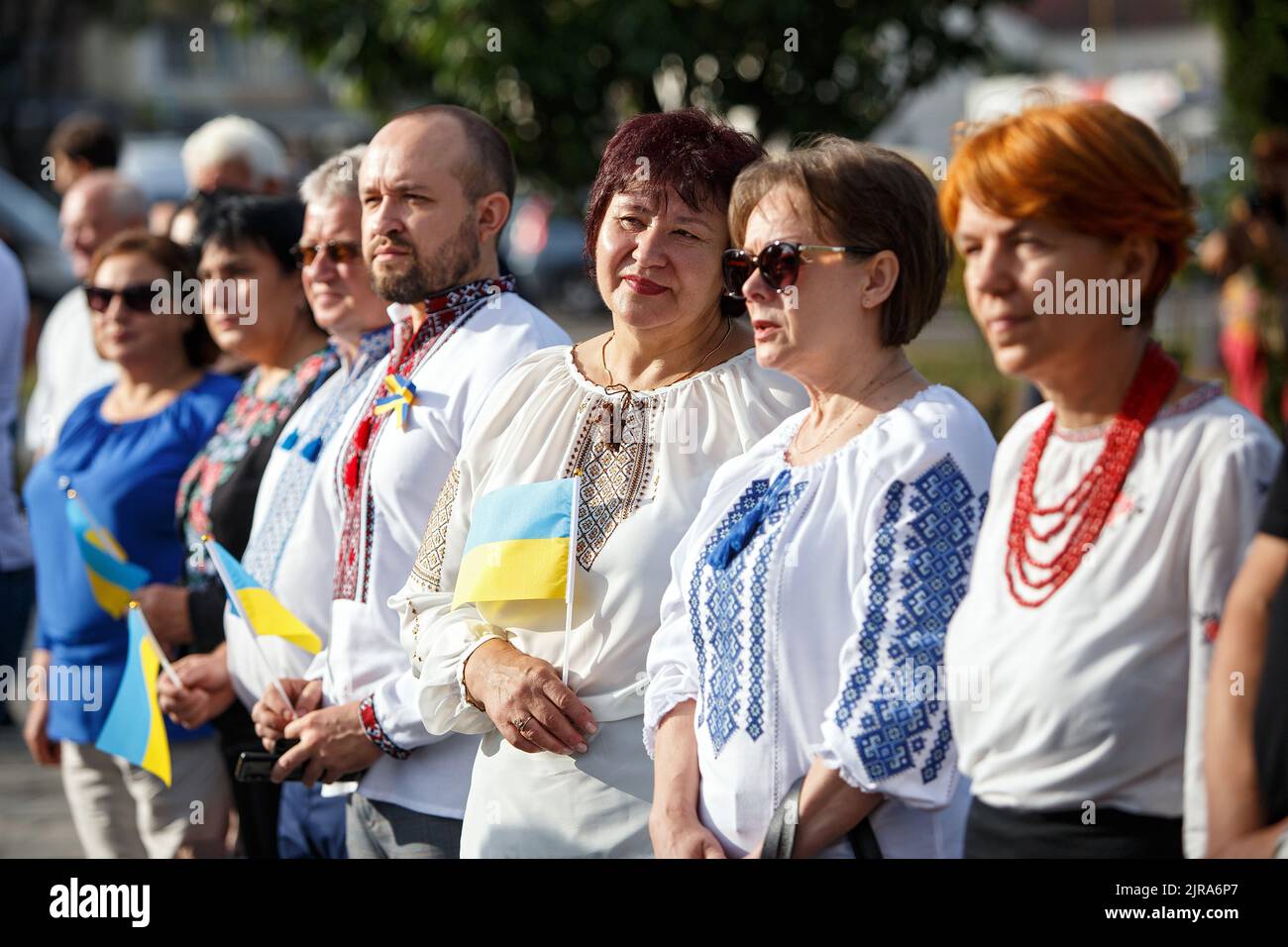 Non Exclusive: UZHHOROD, UKRAINE - AUGUST 23, 2022 - People in ...
