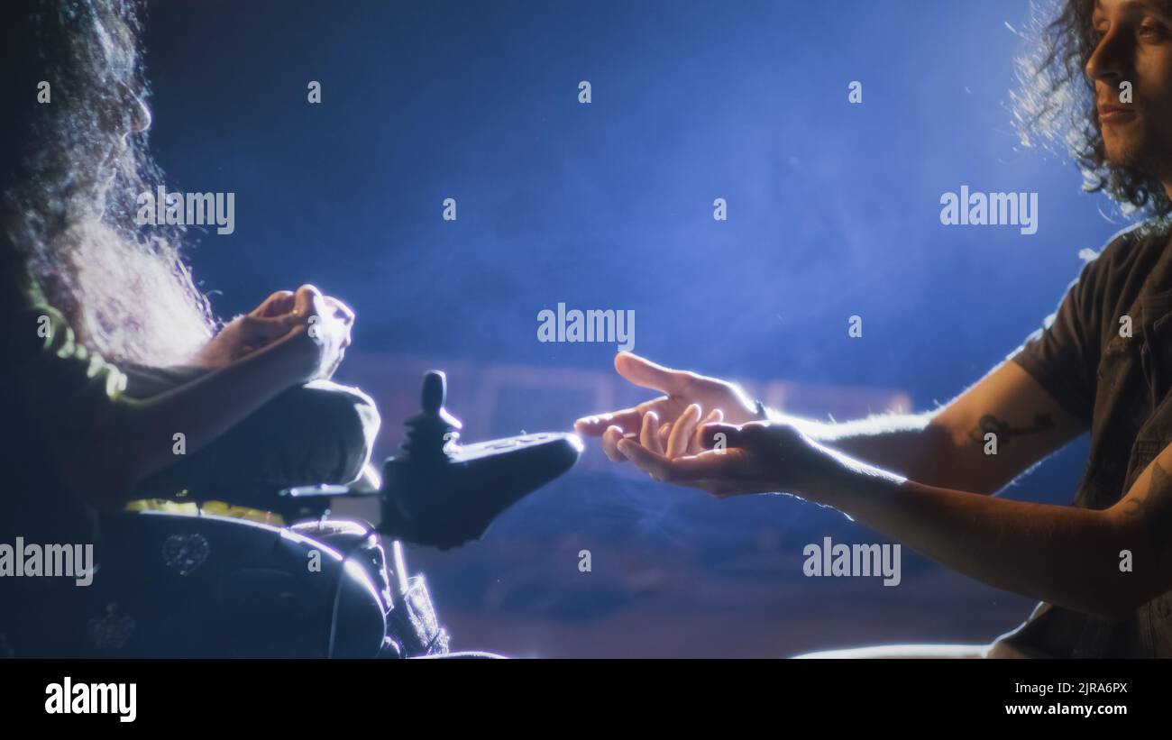 During a rehearsal of a romantic performance with a director, an actor ...