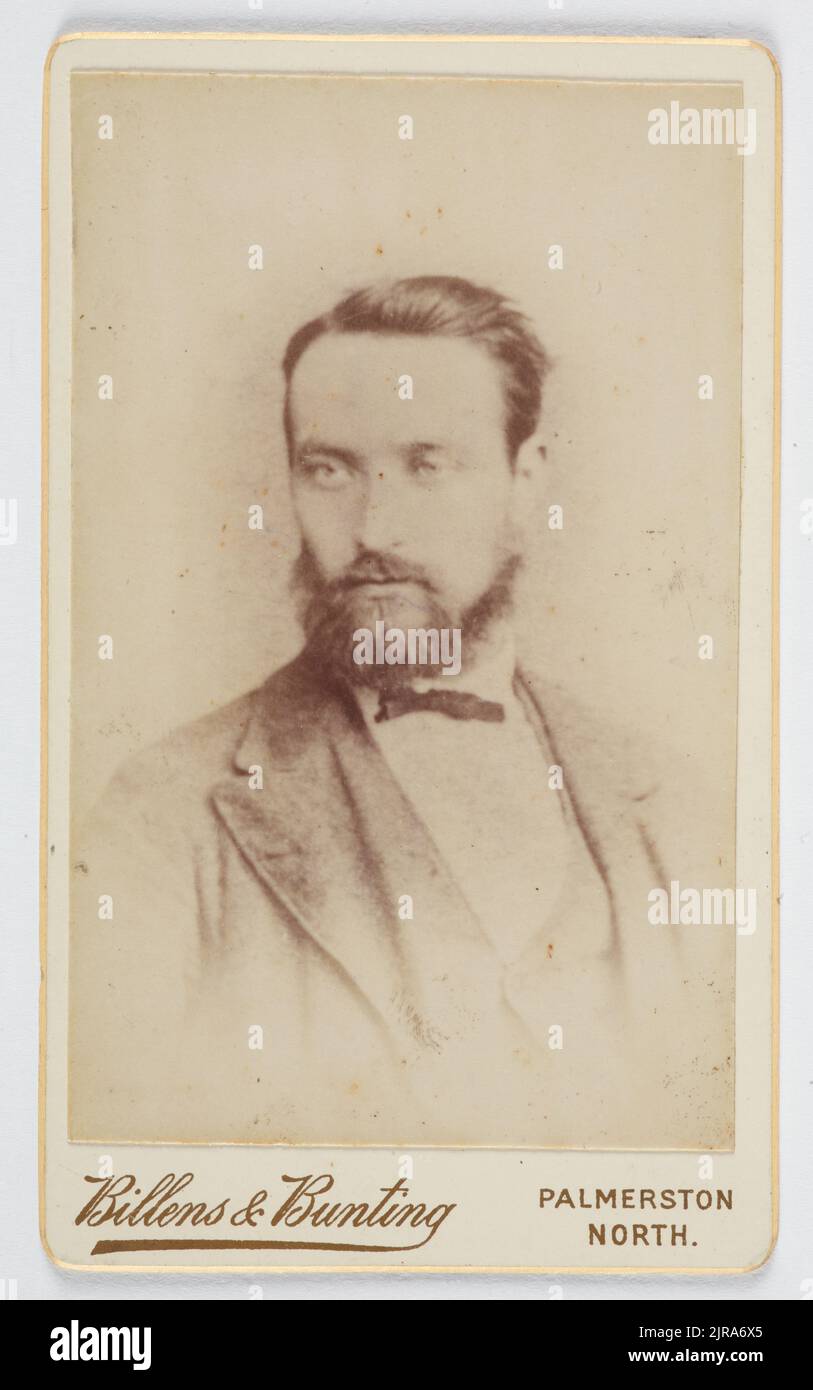 Man, 1880s, Palmerston North, by Billens & Bunting. Gift of an ...