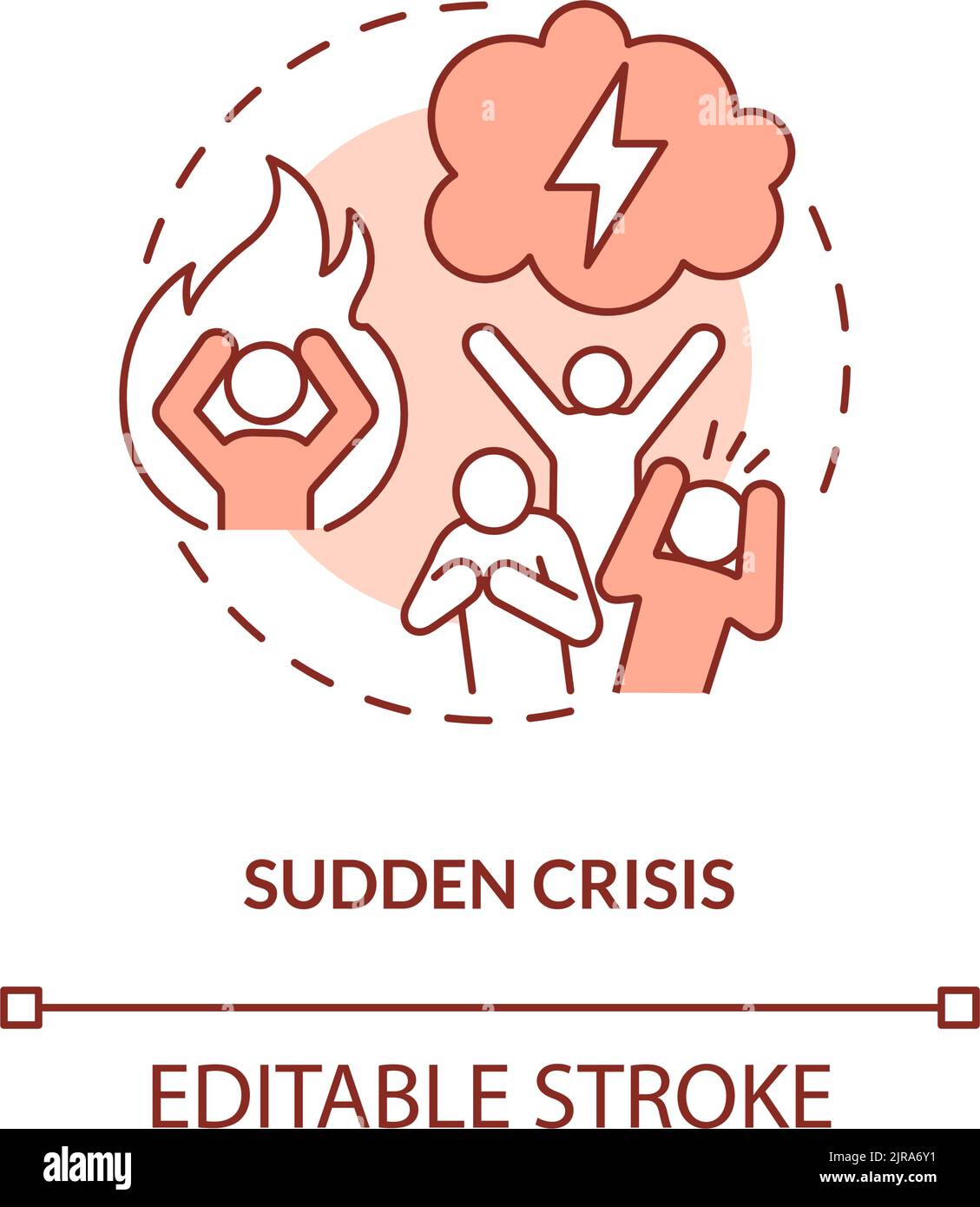 Sudden crisis red concept icon Stock Vector Image & Art - Alamy