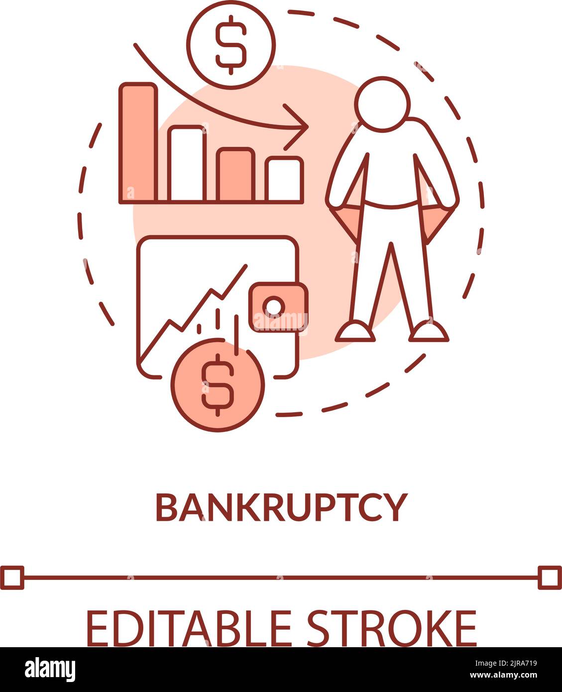 Bankruptcy red concept icon Stock Vector Image & Art - Alamy