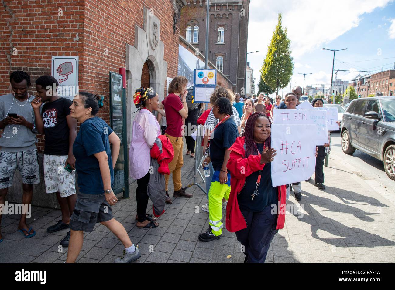 Illustration shows an action of workers after chaos earlier this ...