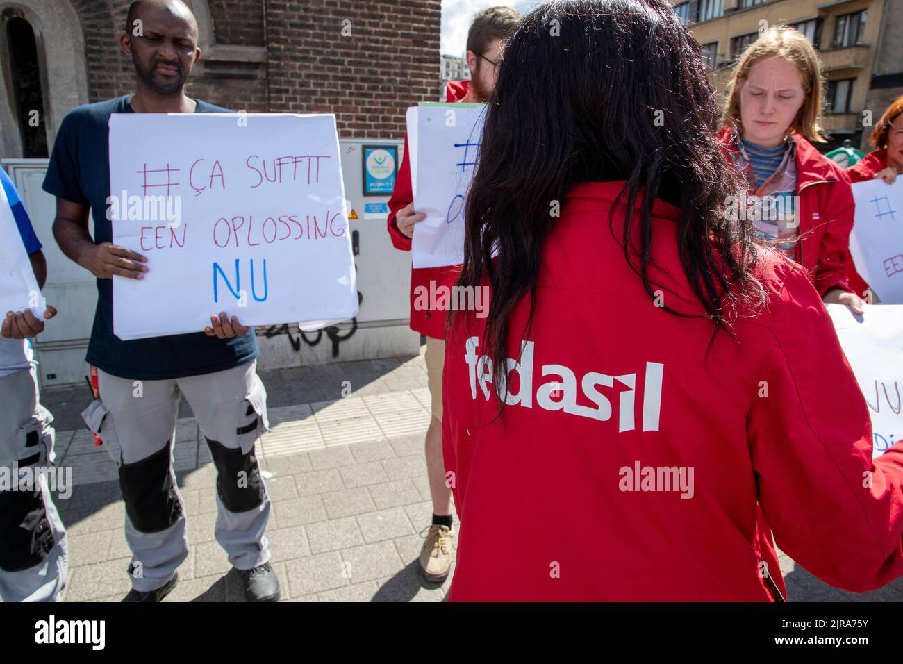 Illustration shows an action of workers after chaos earlier this ...
