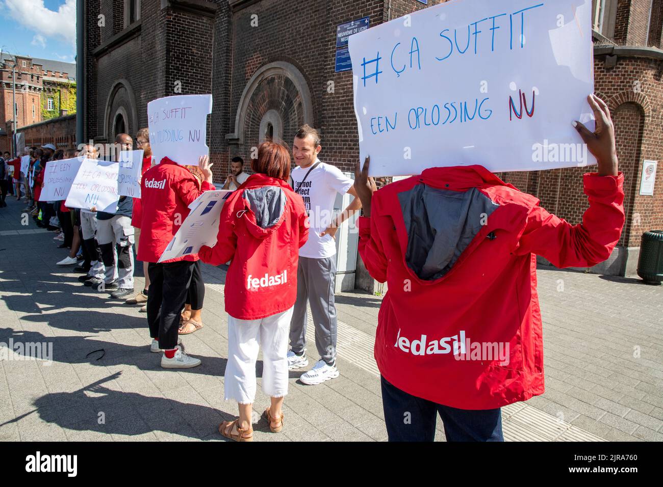 Illustration shows an action of workers after chaos earlier this ...