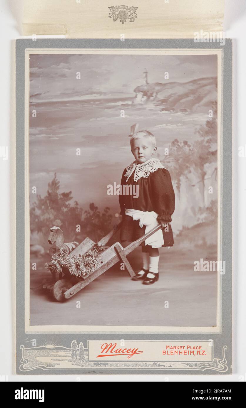 Maurice Smith, aged 3 years, circa 1890-1915, Blenheim, by William H ...