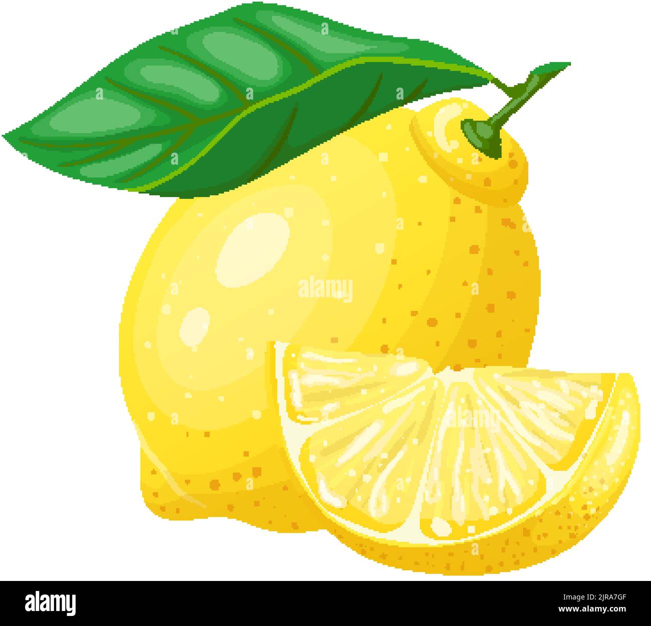 lemon fruit cut cartoon vector illustration Stock Vector Image & Art ...