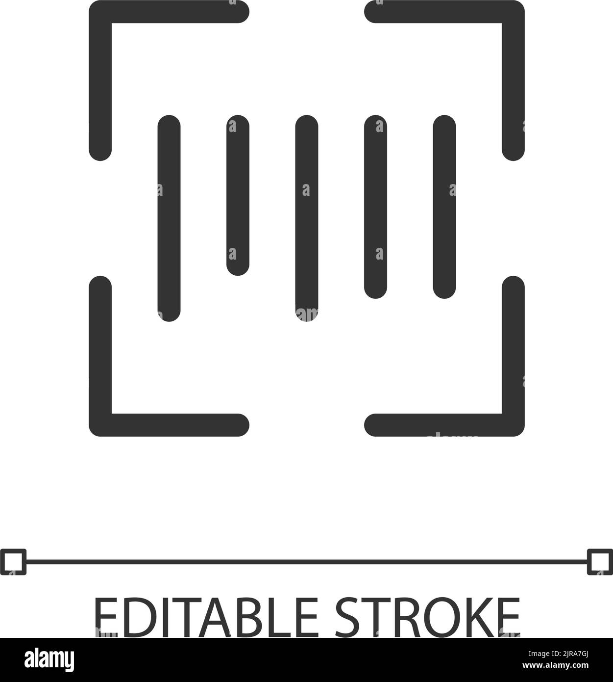 Scanning barcode pixel perfect linear ui icon Stock Vector Image & Art - Alamy