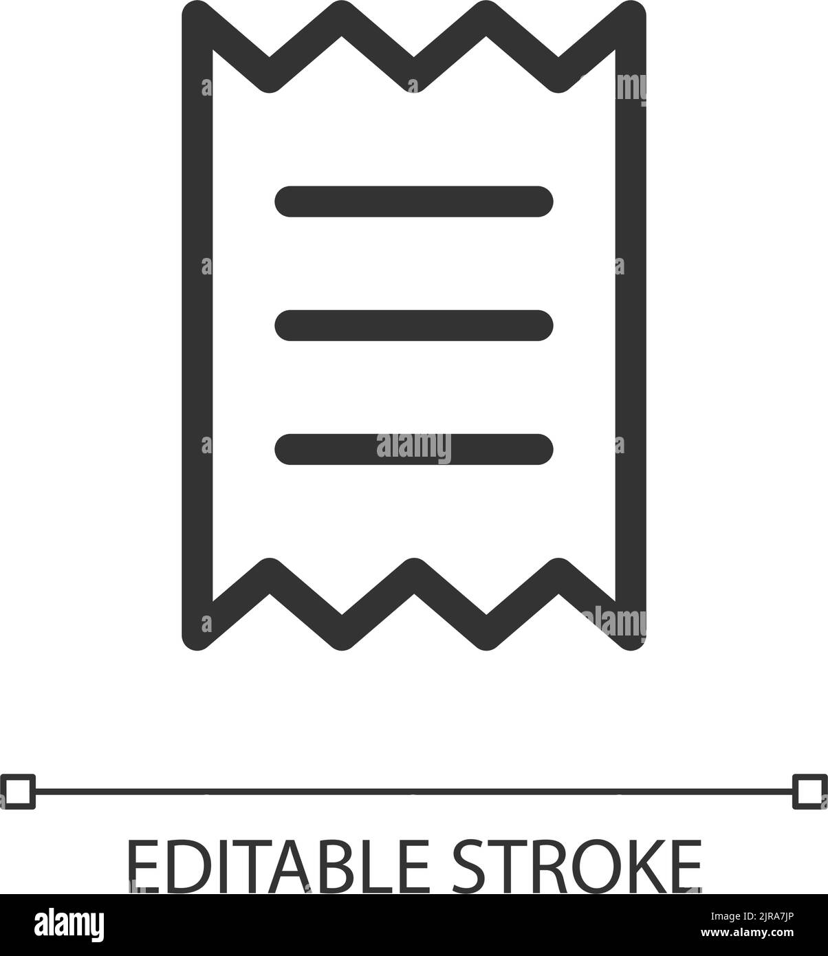 Get receipt for purchase pixel perfect linear ui icon Stock Vector ...