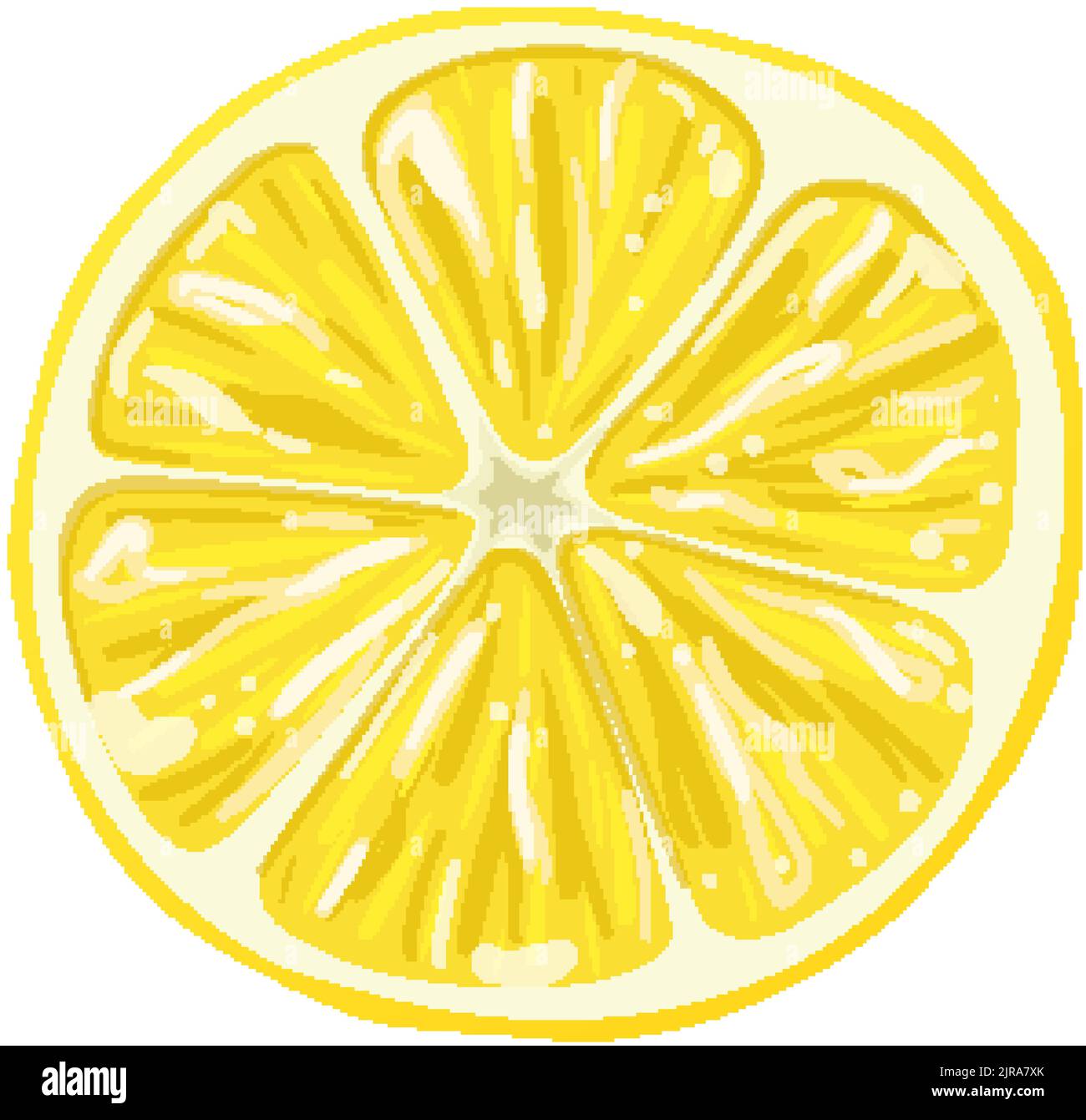 lemon ripe slice cartoon vector illustration Stock Vector Image & Art ...