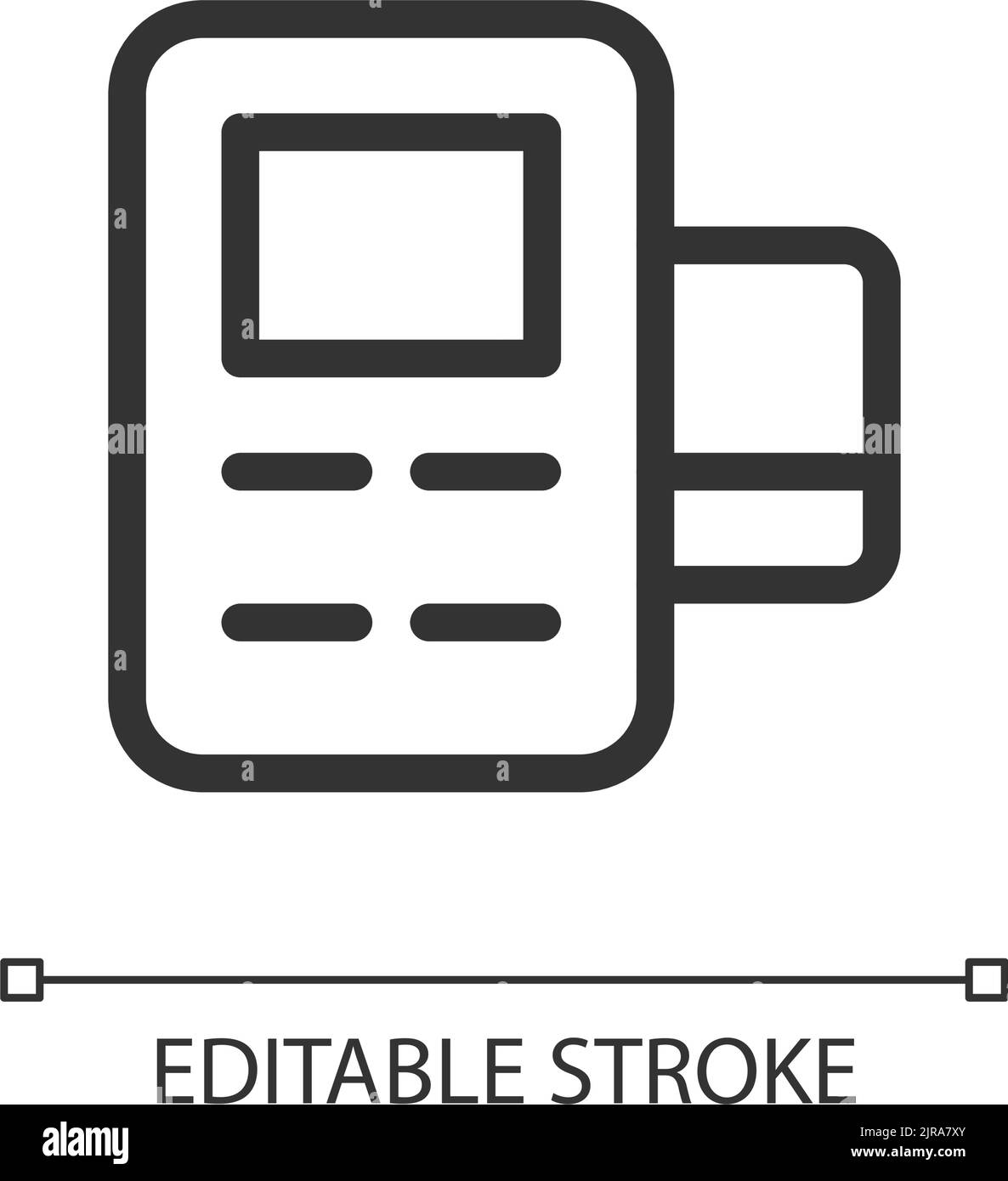 Card payment terminal pixel perfect linear ui icon Stock Vector Image & Art - Alamy