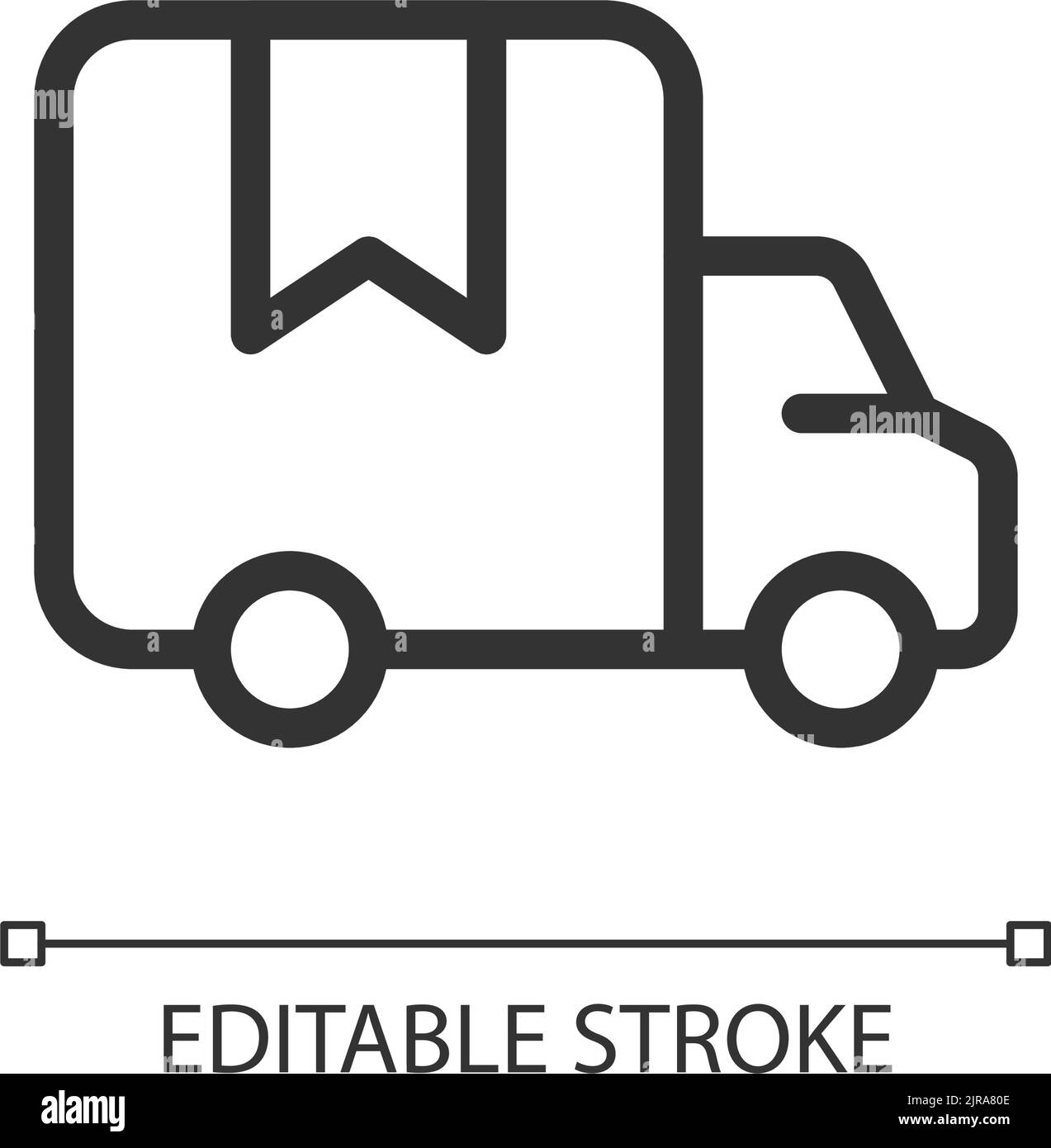 Delivery truck pixel perfect linear ui icon Stock Vector Image & Art ...