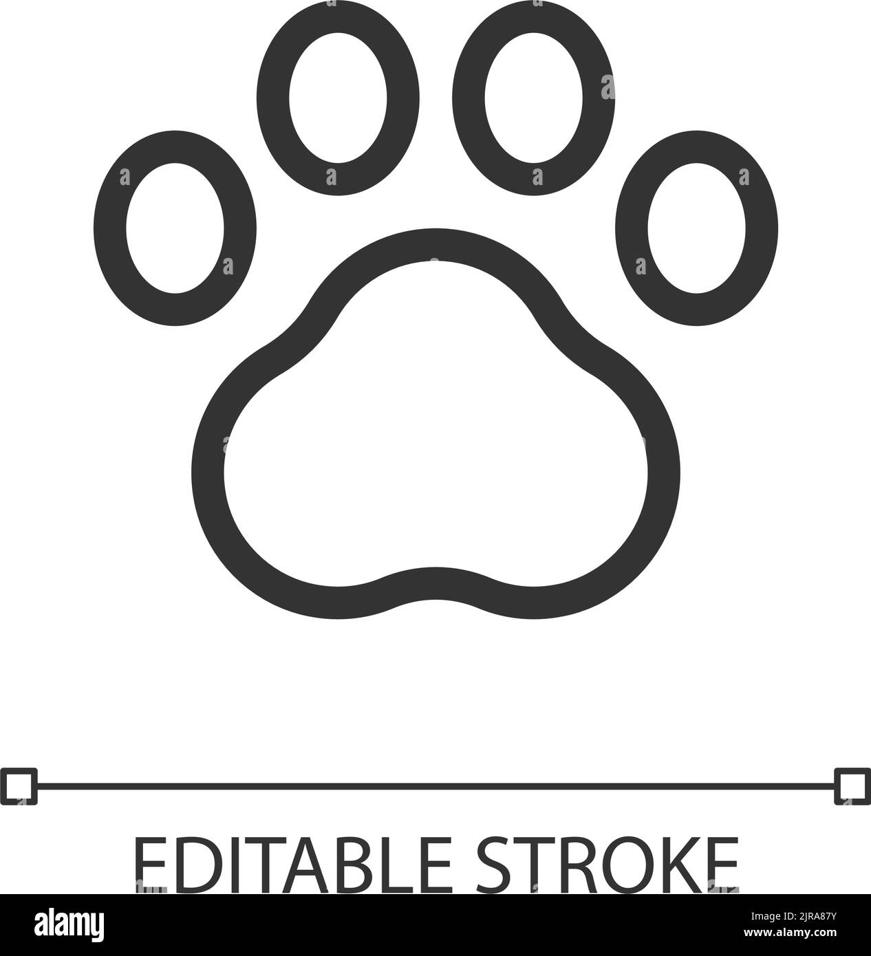 Pet paw pixel perfect linear ui icon Stock Vector Image & Art - Alamy