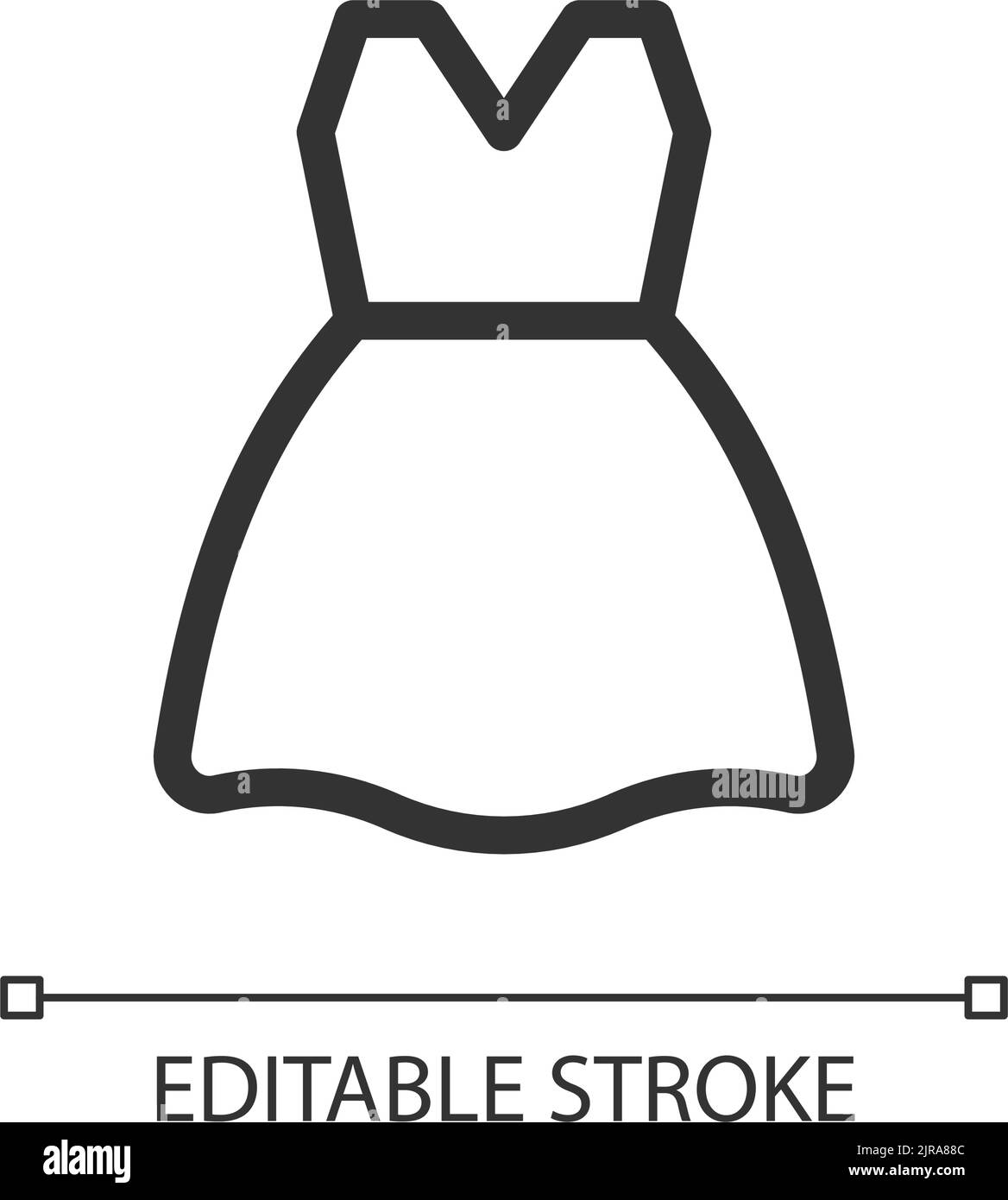 Dress pixel perfect linear ui icon Stock Vector Image & Art - Alamy