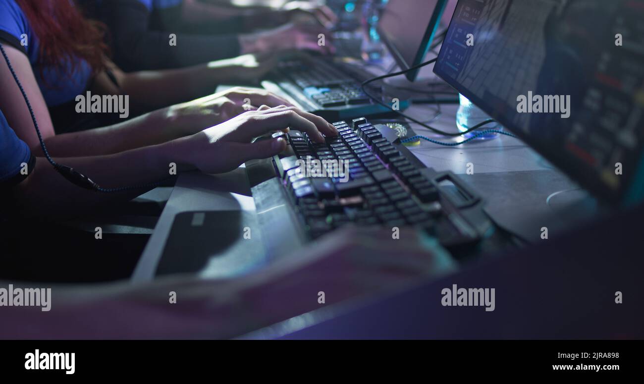Professional cyber gamer playing shooter hi-res stock photography and ...