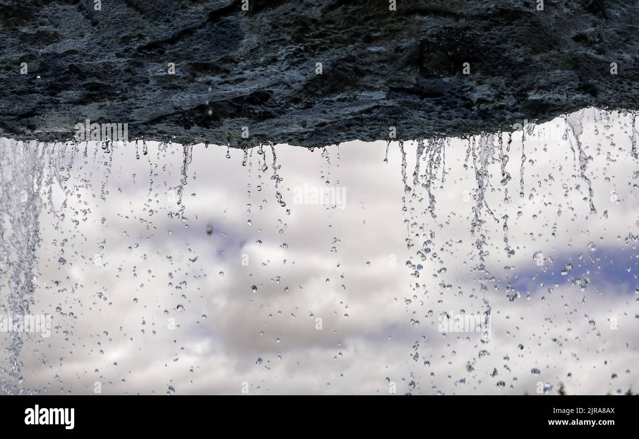 Detail of water falling in nature Stock Photo - Alamy