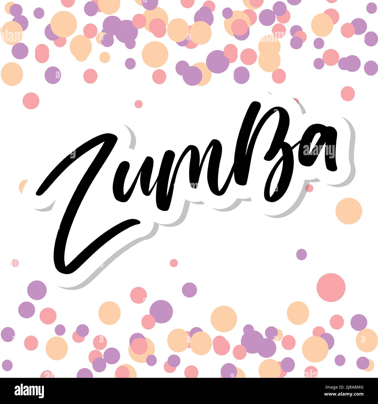 Zumba dance studio text. Calligraphy word banner design. Aerobic ...