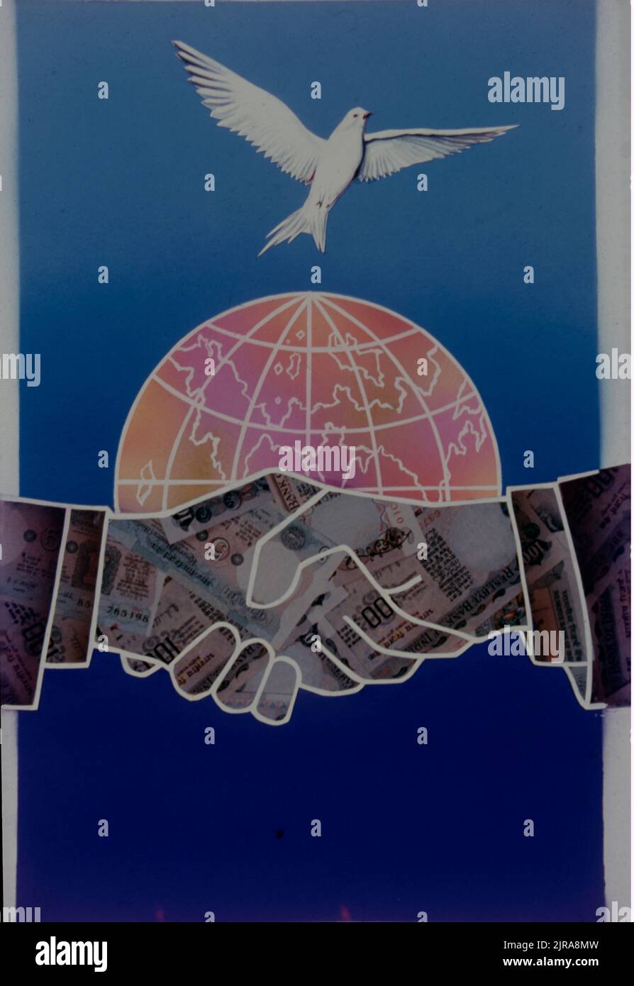 Indian map with peace bird hi-res stock photography and images - Alamy