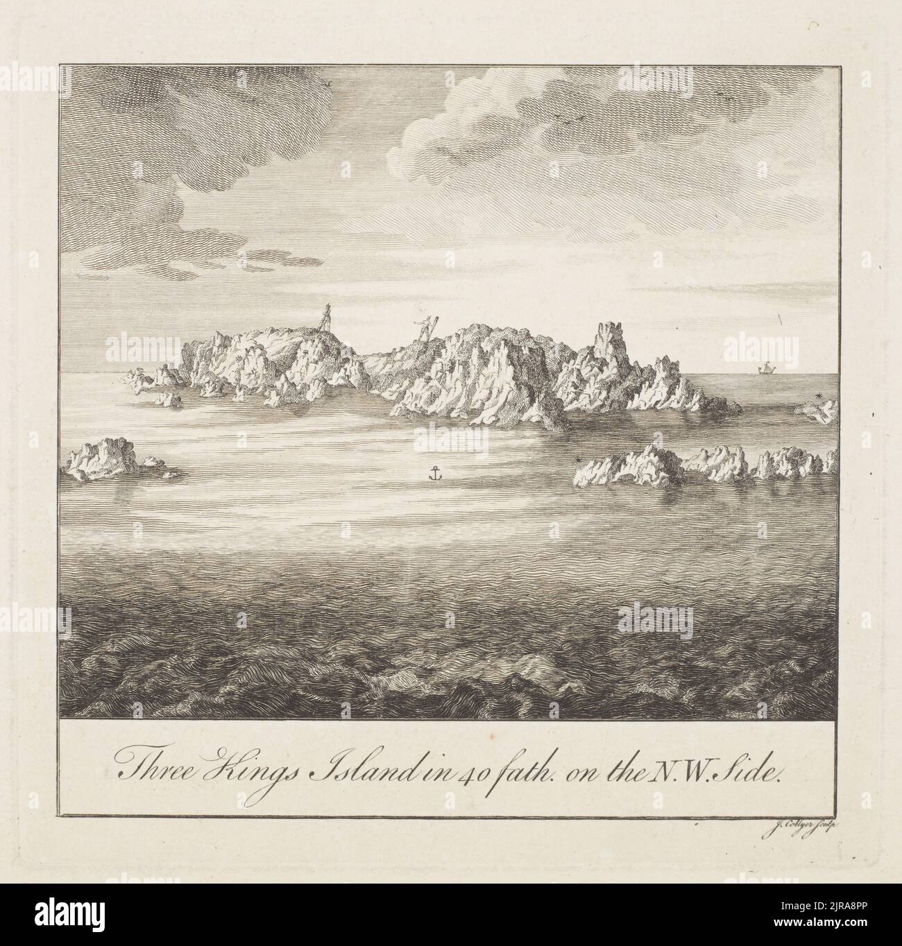 Three Kings Island in 40 fathoms on the N.W. side., 1770 - 1775, by ...