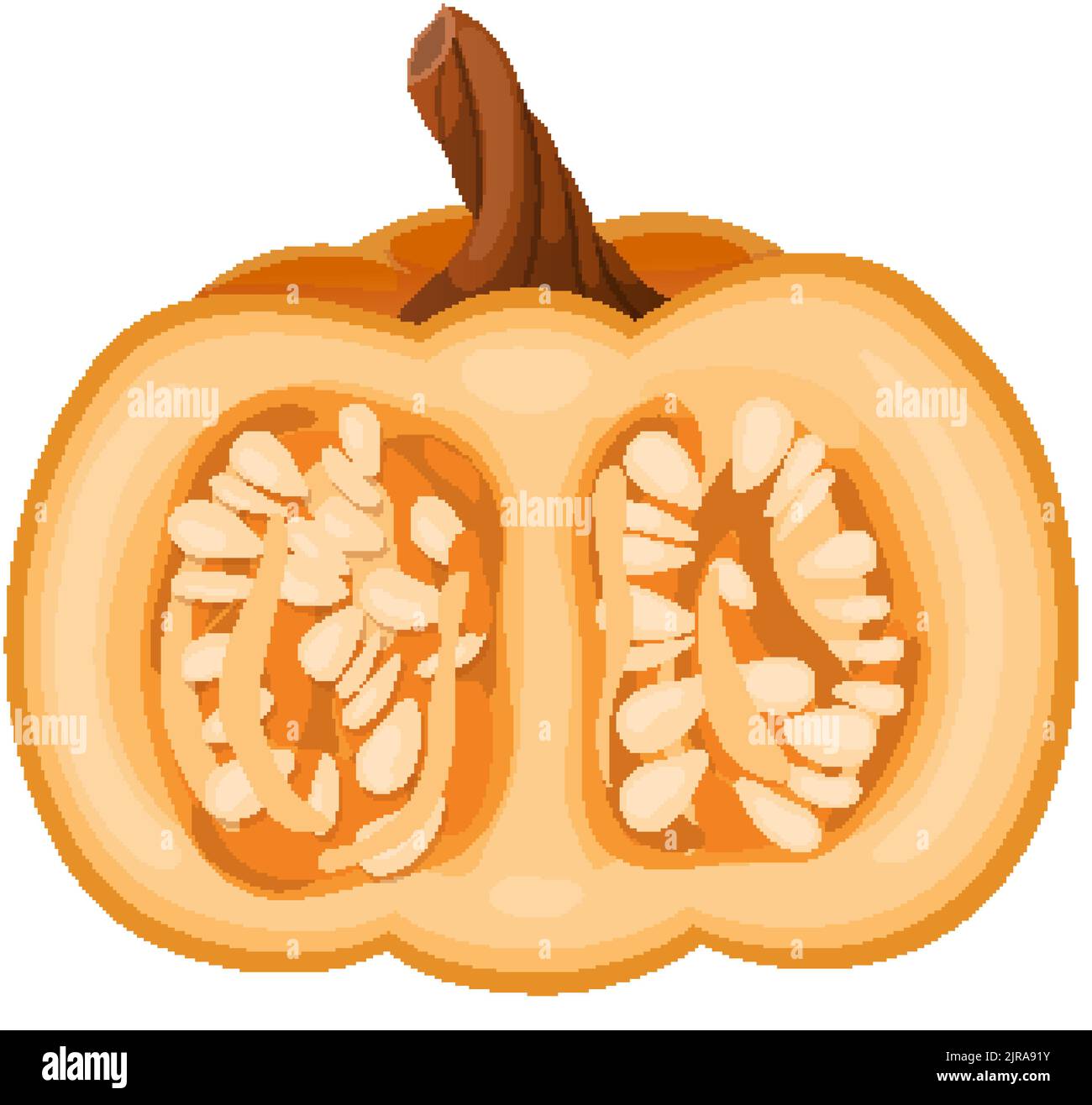 pumpkin cut cartoon vector illustration Stock Vector Image & Art - Alamy