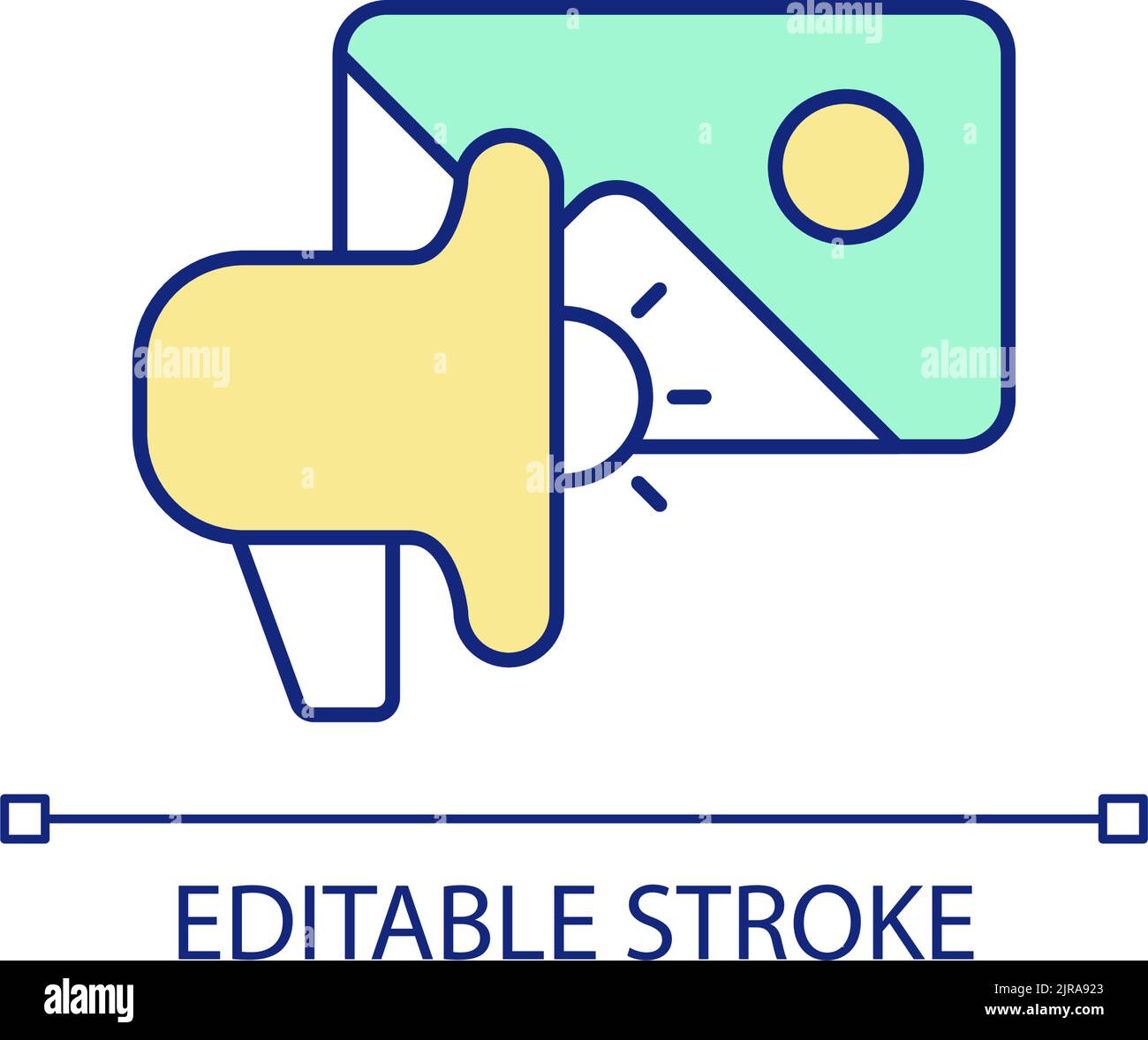 Social media ads color Cut Out Stock Images & Pictures - Alamy