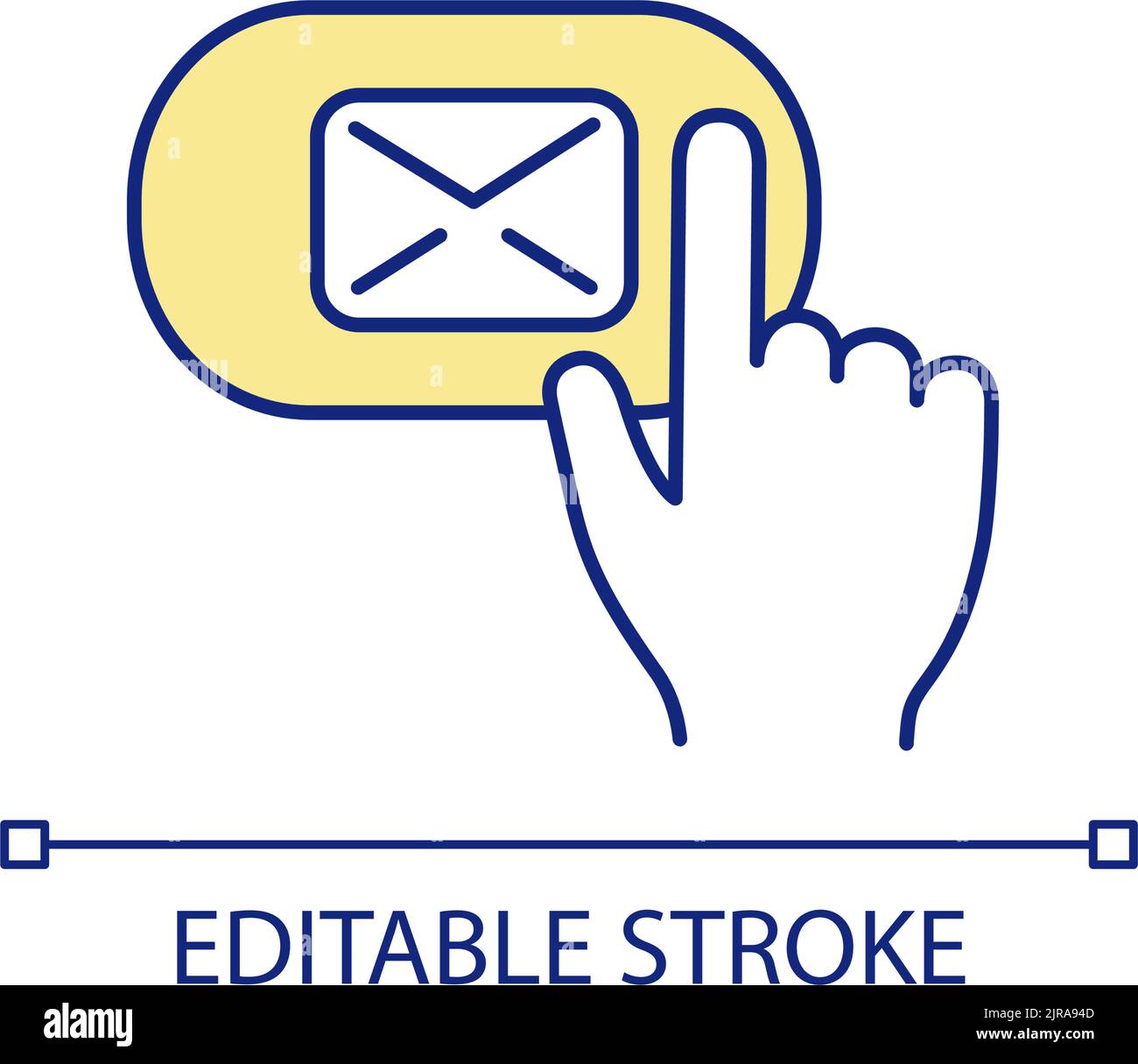 Sending electronic message RGB color icon Stock Vector Image & Art - Alamy