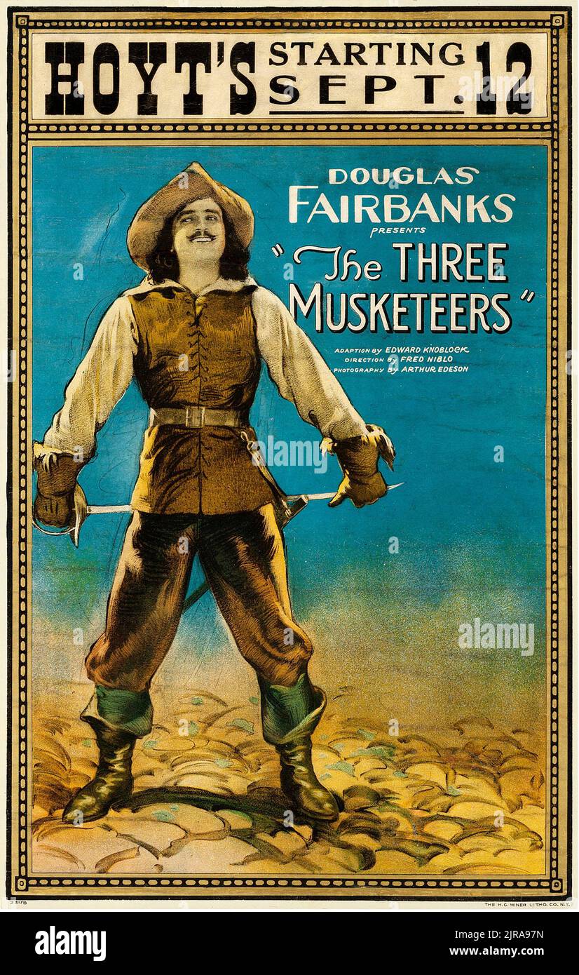 Douglas Fairbanks - The Three Musketeers (United Artists, 1921). Window ...