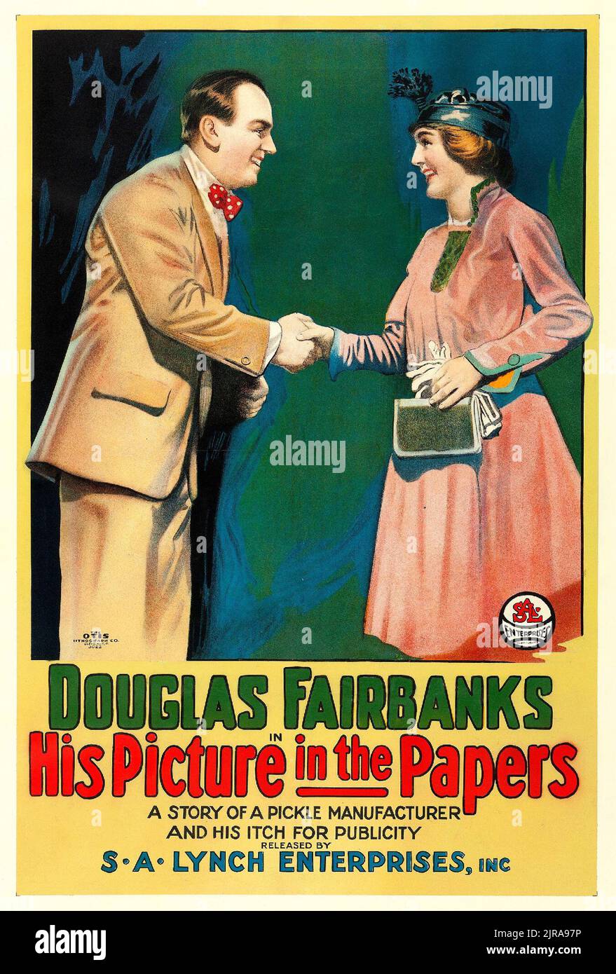 Douglas Fairbanks - Vintage movie poster for the 1916 film His Picture ...
