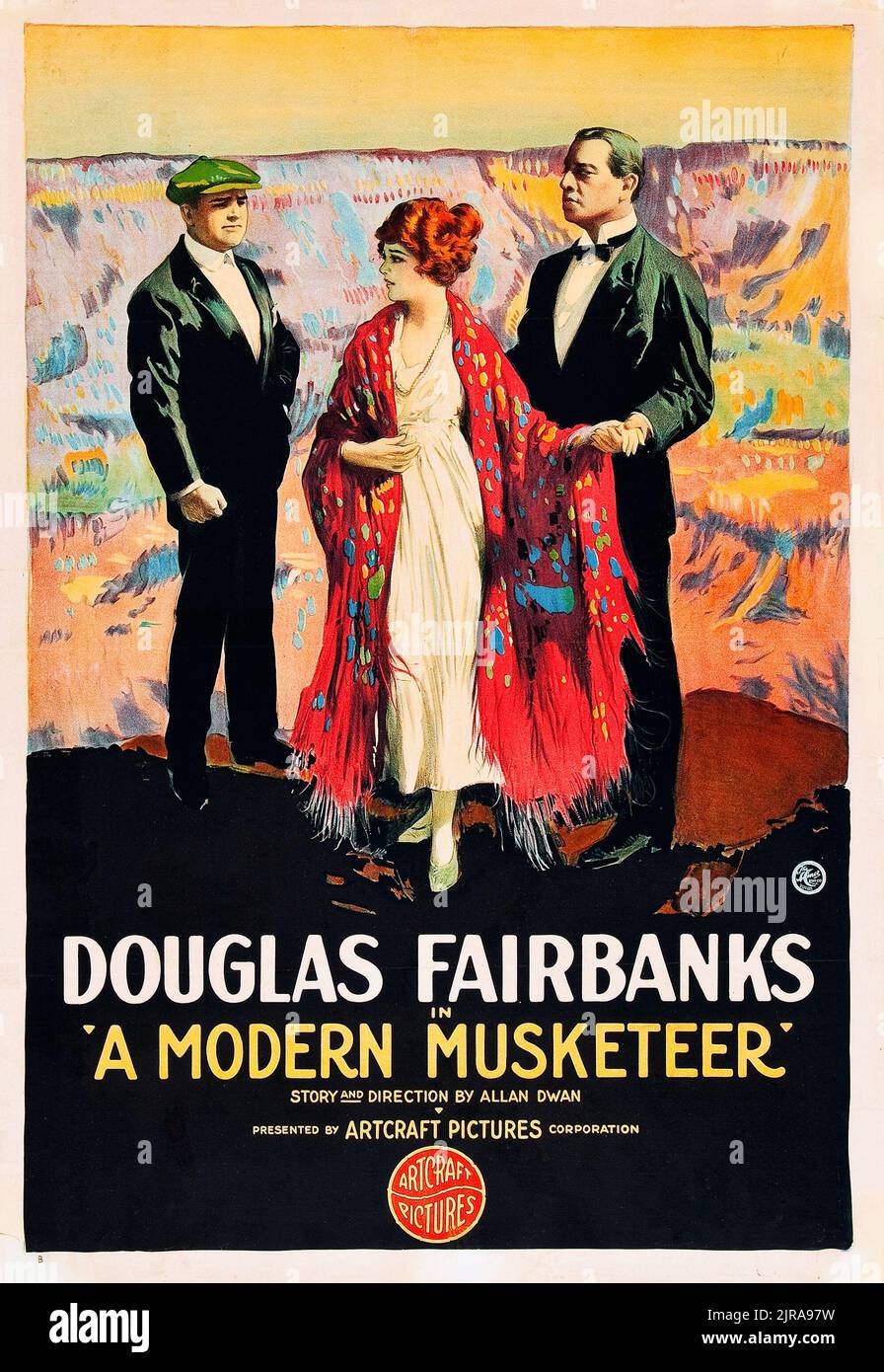 Douglas Fairbanks - Vintage movie poster for the American film A Modern ...
