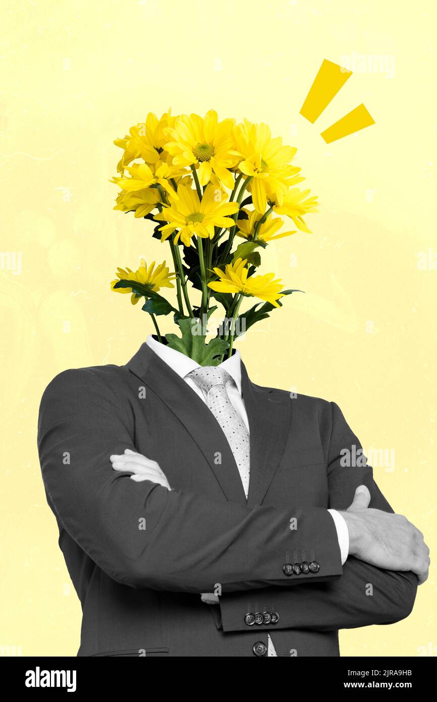 Photo artwork minimal picture of arms folded guy flowers instead of ...