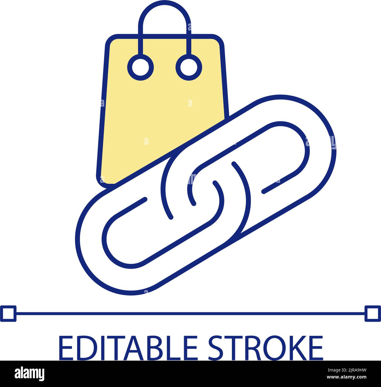 Sharing ecommerce purchase on social media RGB color icon Stock Vector ...