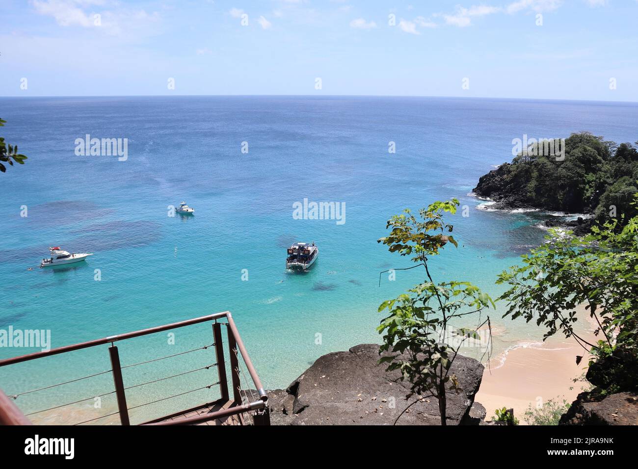 Sancho Beach, at Fernando de Noronhha, Brazil, with blue and cristaline ...