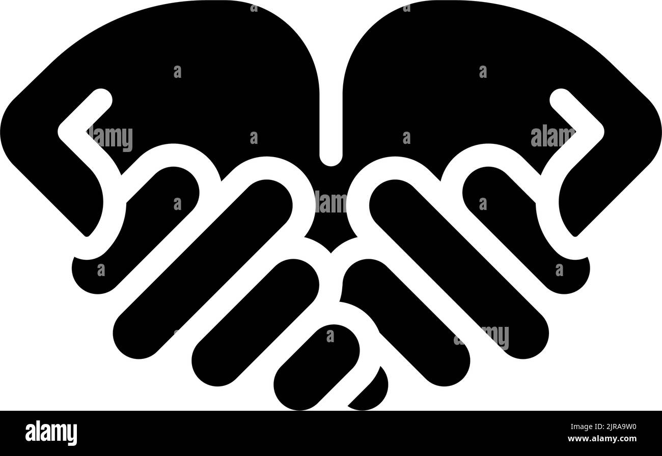 Begging hands black glyph icon Stock Vector Image & Art - Alamy