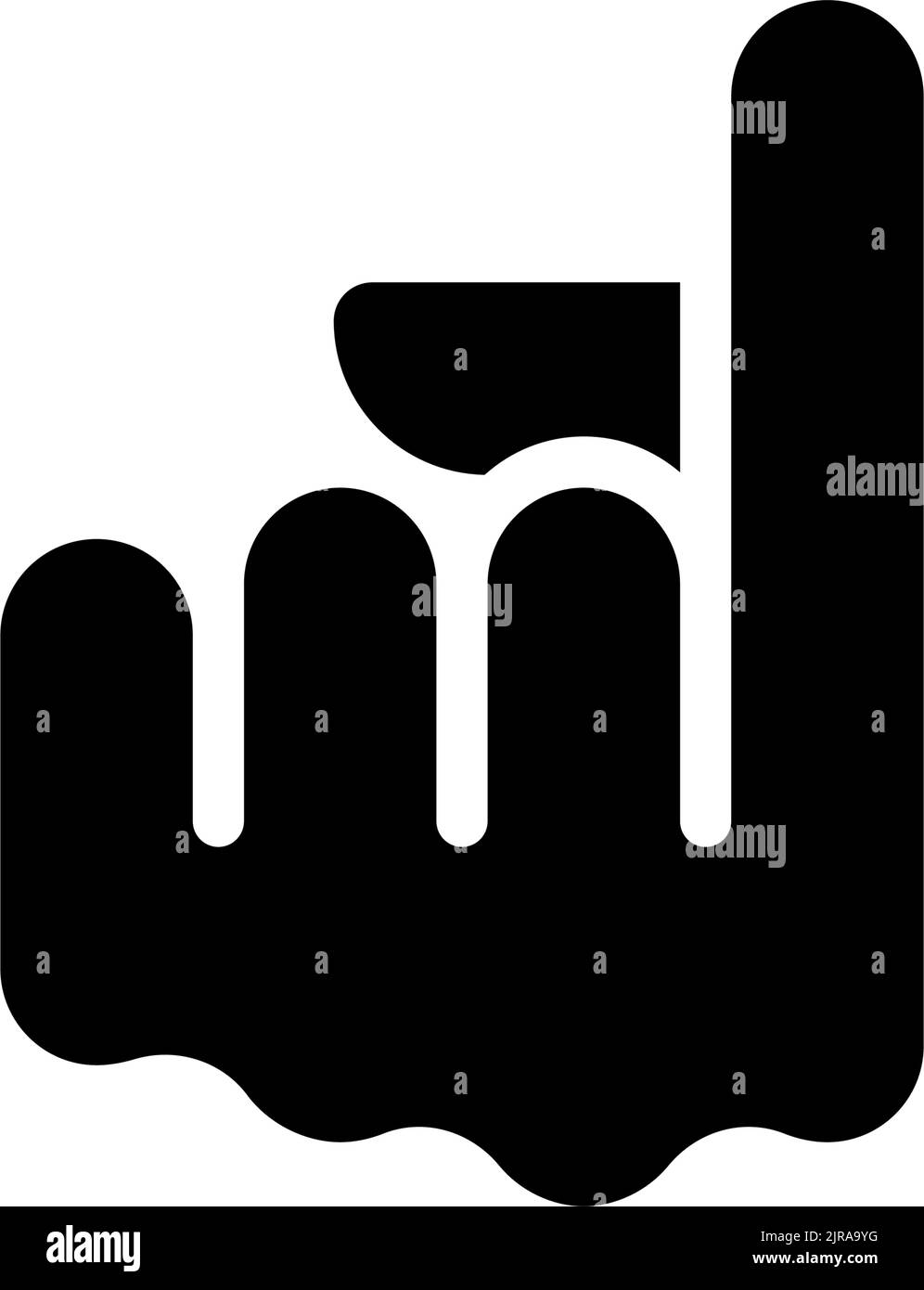 Pointing hand gesture indicating Black and White Stock Photos & Images ...