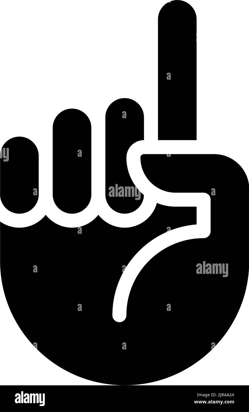 Index finger flat black Cut Out Stock Images & Pictures - Alamy