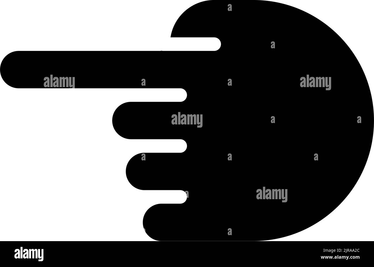 Hand pointing aside black glyph icon Stock Vector Image & Art - Alamy