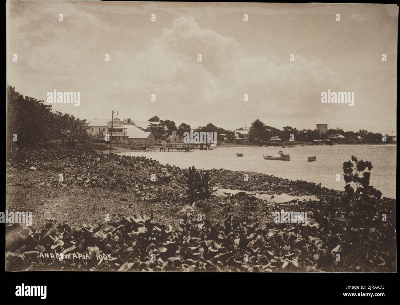 [Harbour scene], 1905, Apia, by Thomas Andrew Stock Photo - Alamy