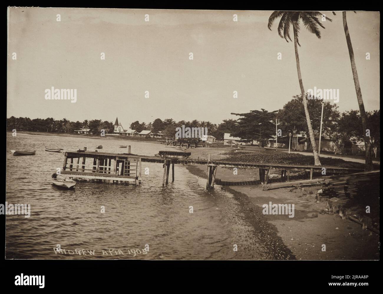 [Waterfront scene], 1905, Apia, by Thomas Andrew Stock Photo - Alamy