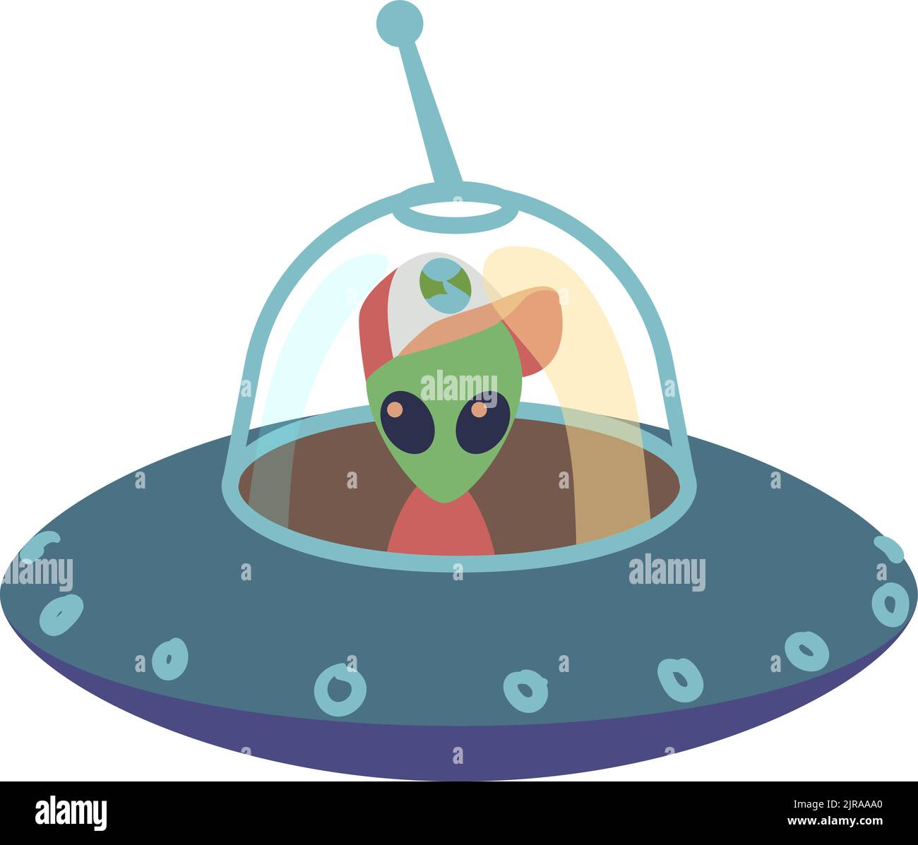 Cartoon flying saucer hi-res stock photography and images - Alamy