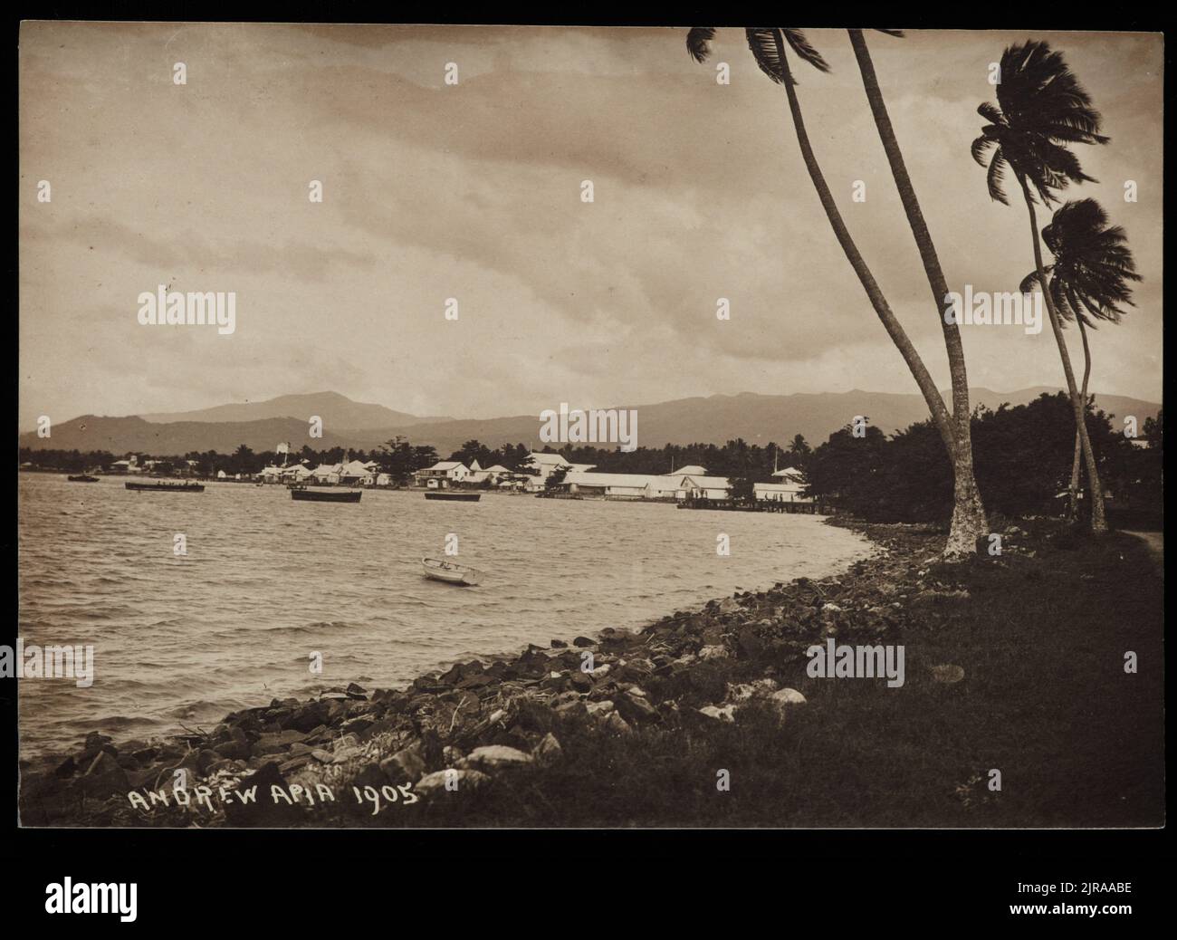 [Harbour scene], 1905, Apia, by Thomas Andrew Stock Photo - Alamy