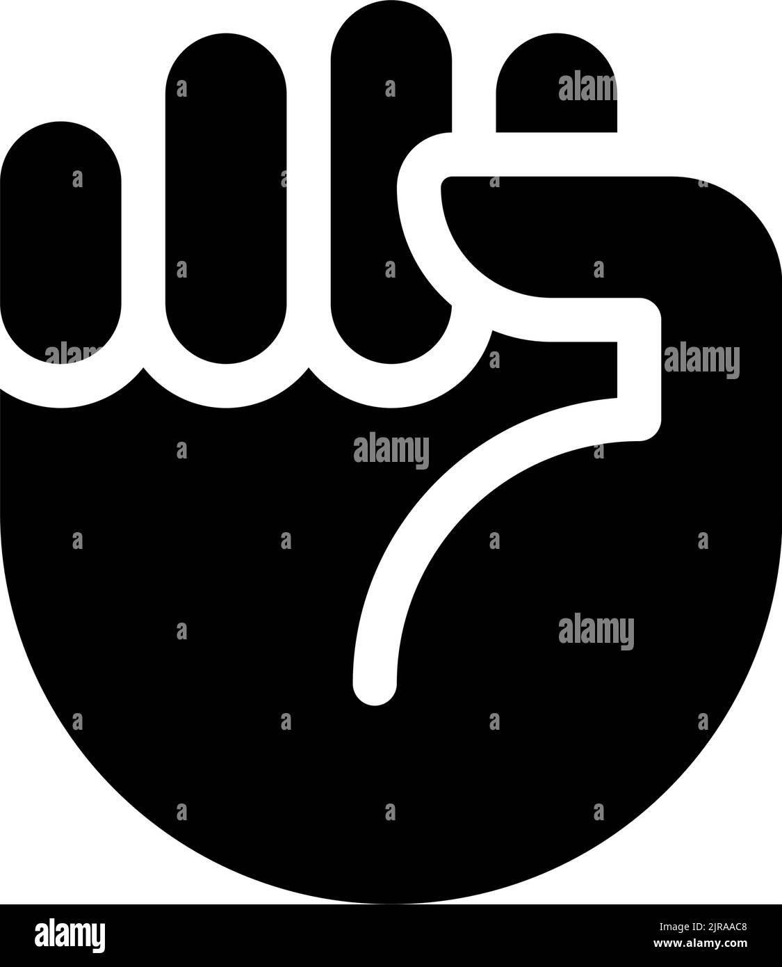 Riot fist black glyph icon Stock Vector Image & Art - Alamy
