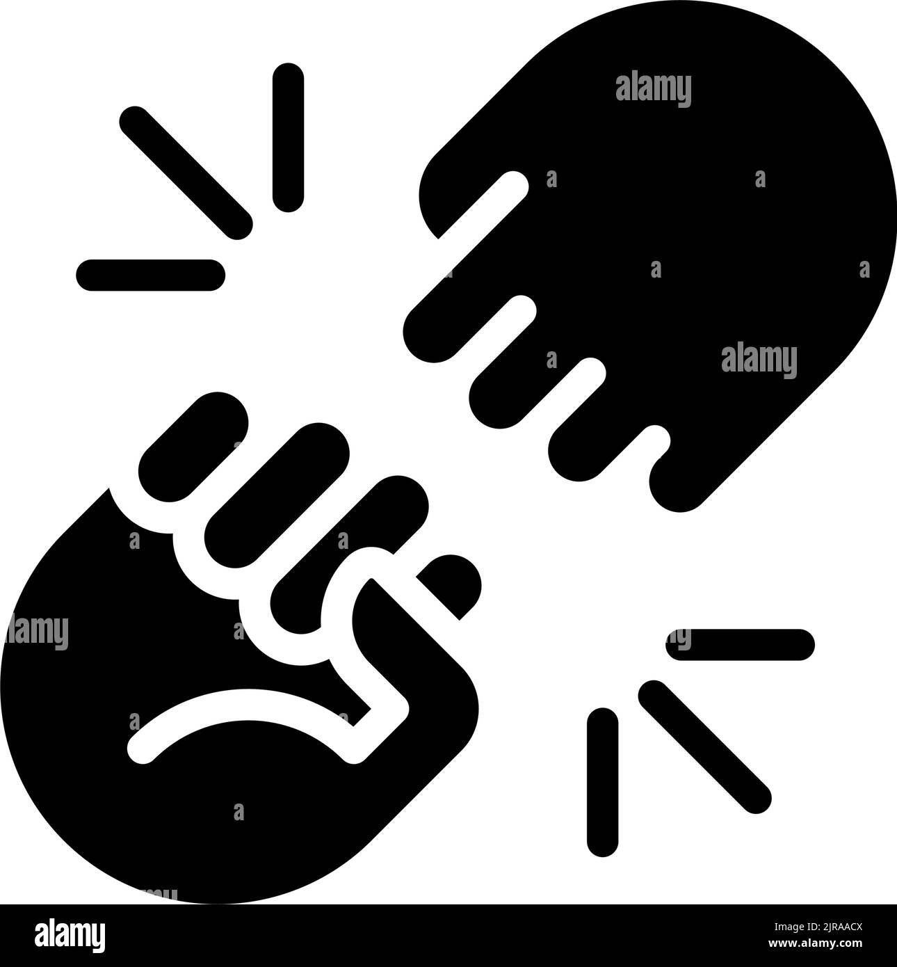 Fist bump sign black glyph icon Stock Vector Image & Art - Alamy