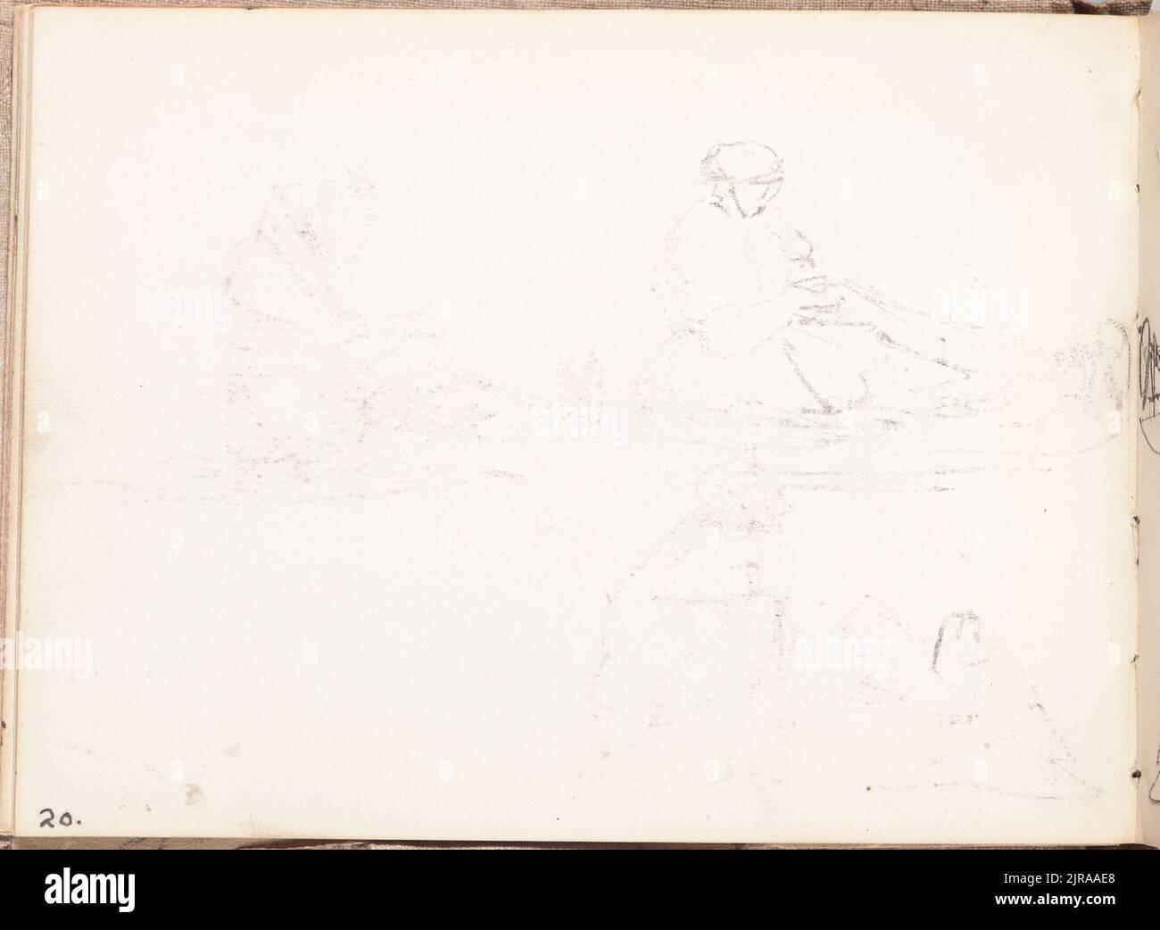 Figure sketches of women at work. From: A Marken sketchbook., circa ...